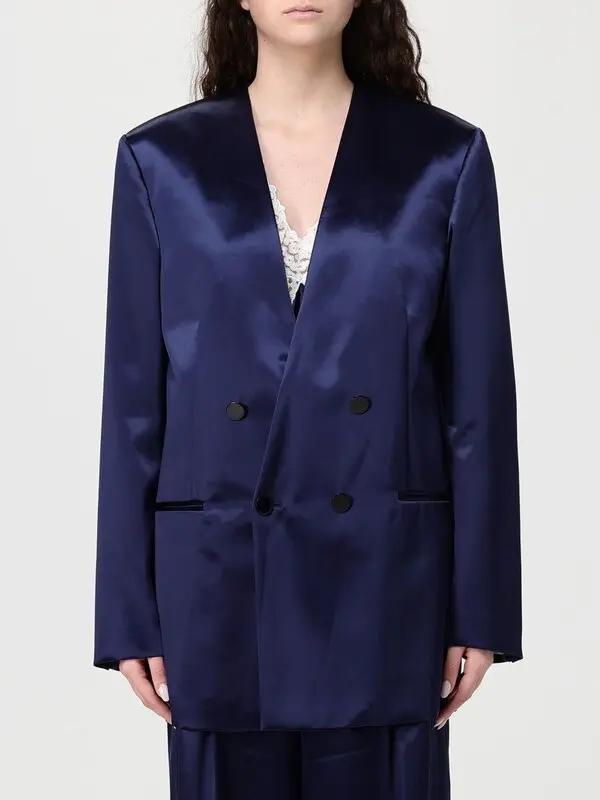 Alberta Ferretti Double-breasted Blazer - Blue