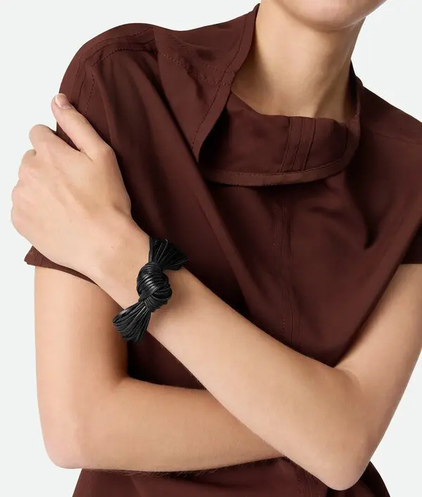 Bottega Veneta Knot Leather Bracelet