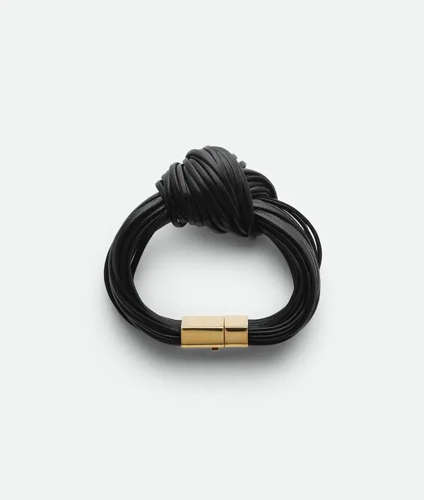 Bottega Veneta Knot Leather Bracelet