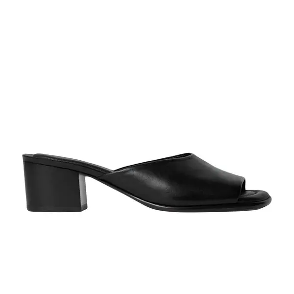 LEMAIRE Wmns Square Heeled Mule - Black