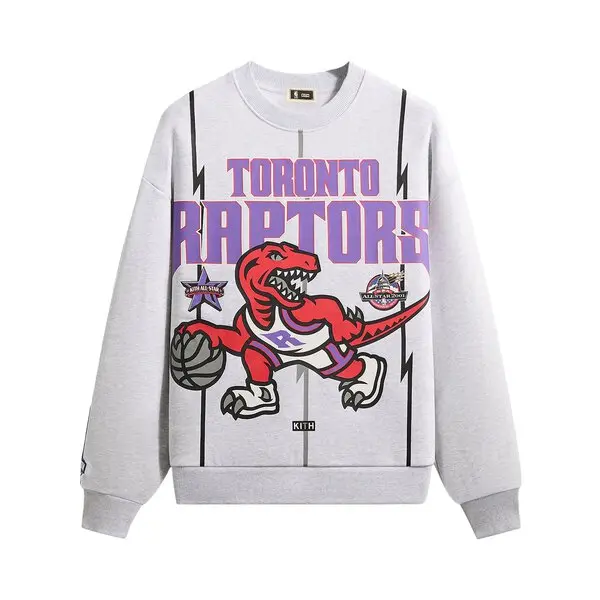Kith For Nba All-star Toronto Raptors Nelson Crewneck - Grey