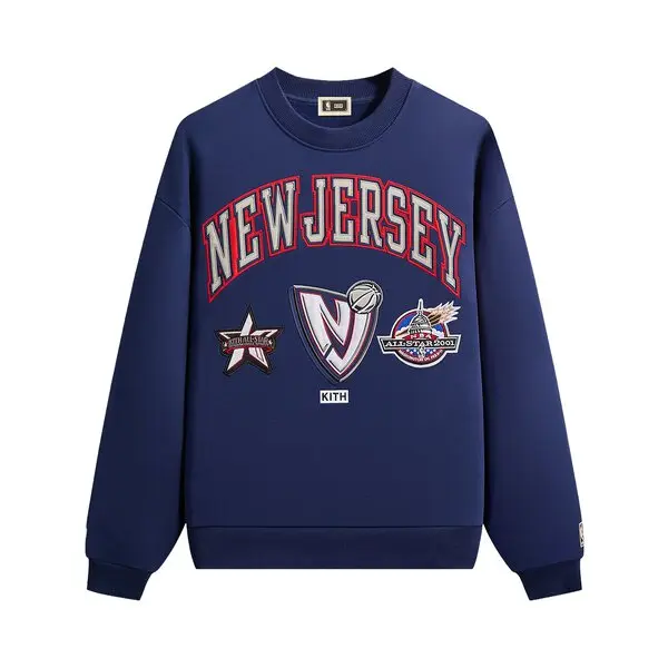 Kith For Nba All-star New Jersey Nets Nelson Crewneck - Blue