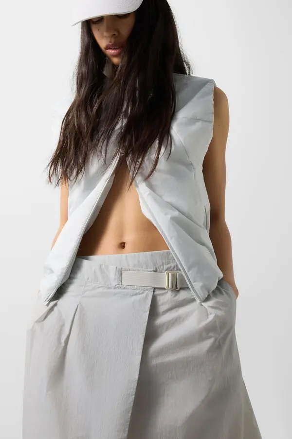 Bogner Tela Wrap Skirt - Light Gray