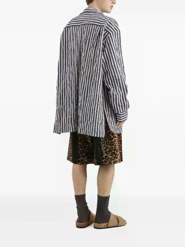 Dolce & Gabbana Leopard-print Calfskin Bermuda Shorts