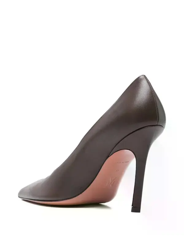 Amina Muaddi Pointed-toe Leather Pumps