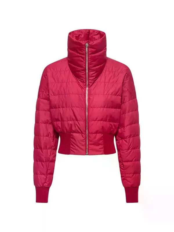 MONCLER + RICK OWENS High Collar Embroidered Logo Coat