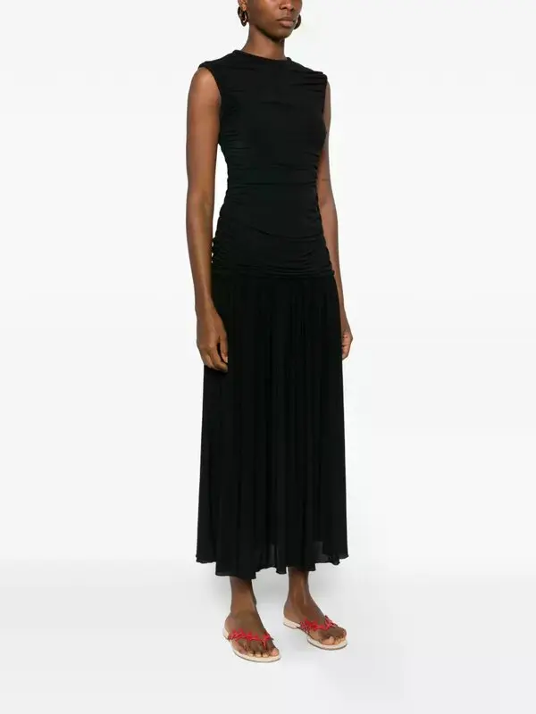 Sandro Draped Jersey Maxi Dress
