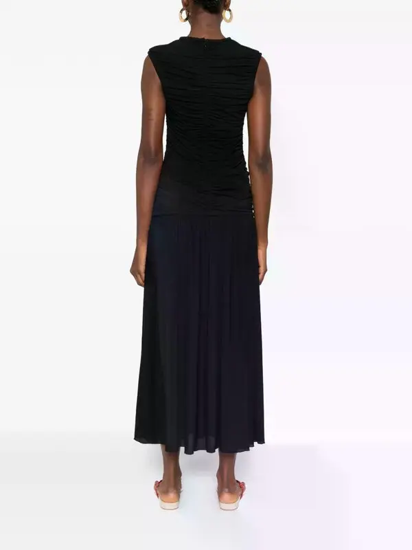 Sandro Draped Jersey Maxi Dress