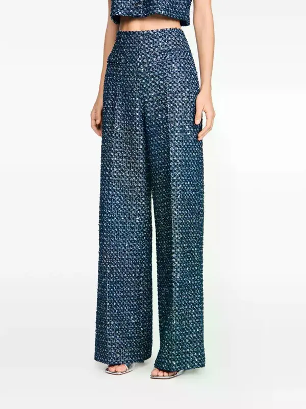 Sandro Sequin Wide-leg Trousers
