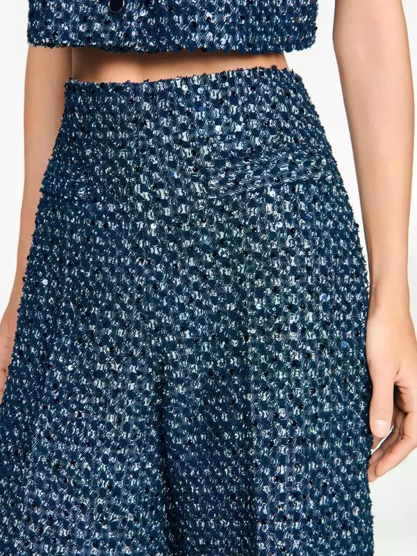 Sandro Sequin Wide-leg Trousers