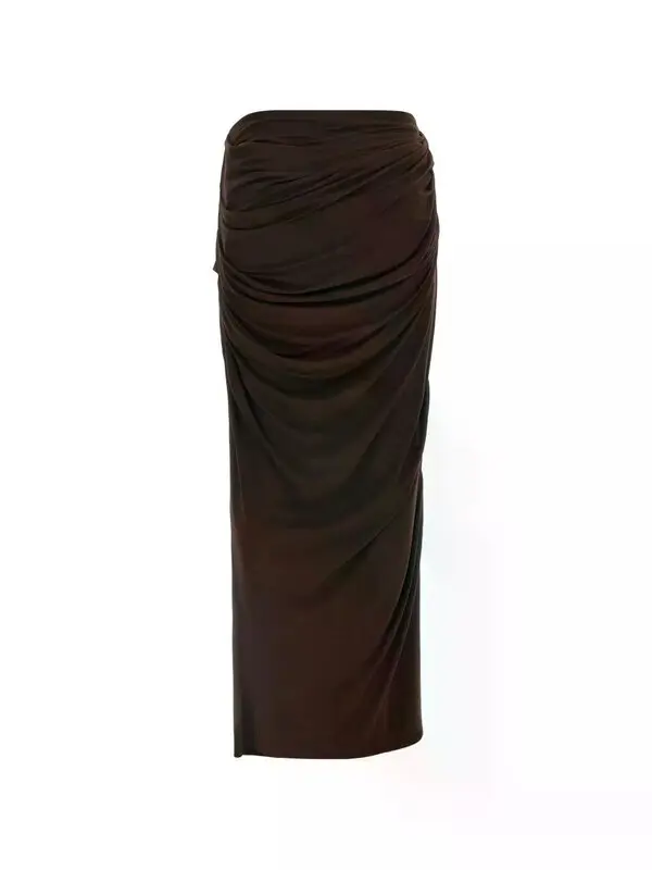 ENTIRE STUDIOS Drape Maxi Skirt - Brown