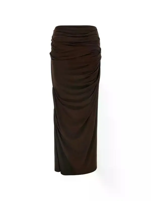 ENTIRE STUDIOS Drape Maxi Skirt - Brown