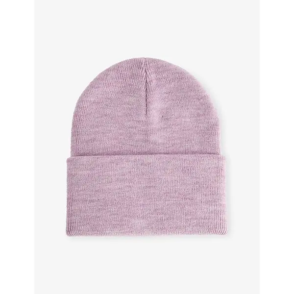 Carhartt Work In Progress Brand-patch Knitted Beanie - Gentle Purple Heather