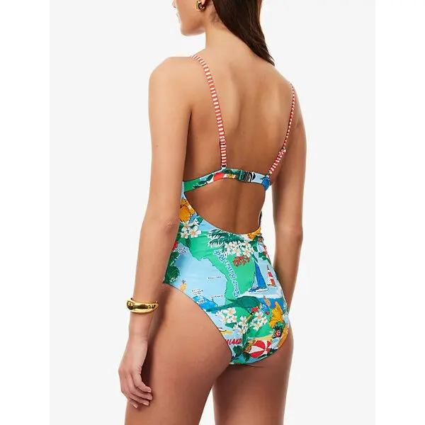 Seafolly Viva Vacation Square-neck Swimsuit