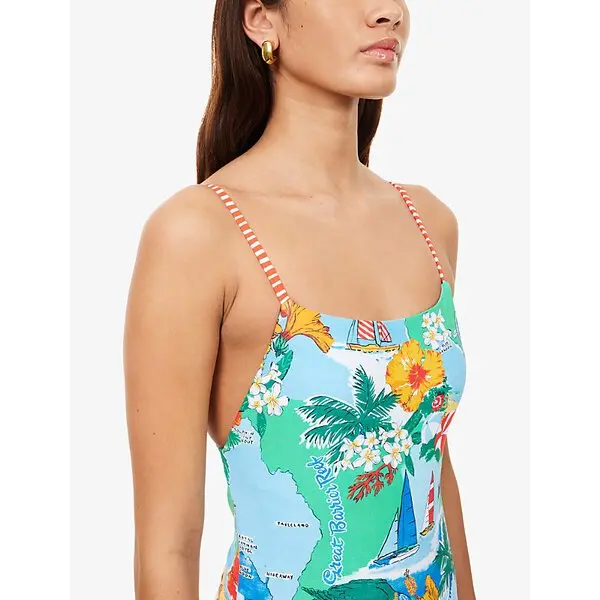 Seafolly Viva Vacation Square-neck Swimsuit