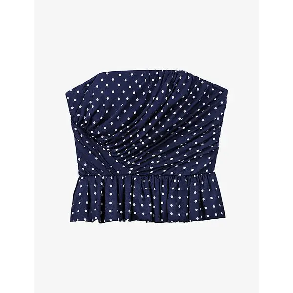 Maje Polka-dot Sleeveless Woven Top