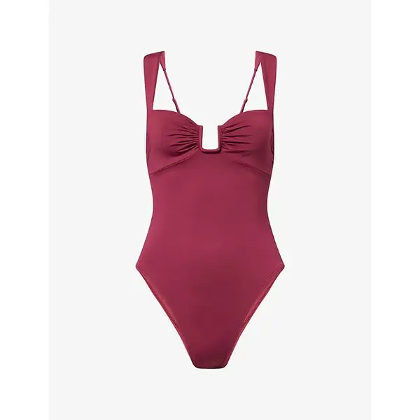 AWAY THAT DAY Cannes Balconette High-leg Swimsuit - Cassis
