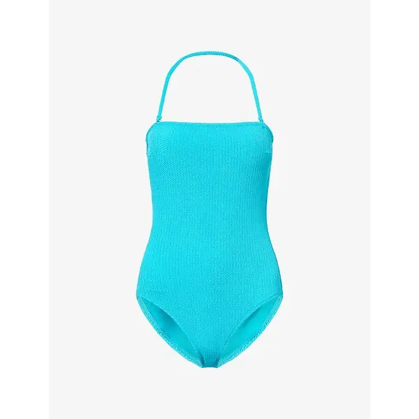 Seafolly Sea Dive Bandeau Swimsuit - Carribean Blue
