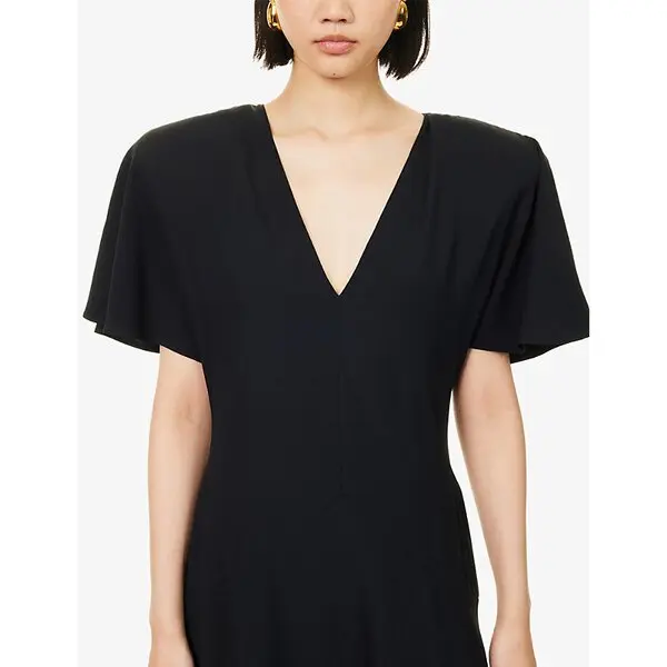 Stella McCartney Relaxed-fit V-neck Woven Midi Dress