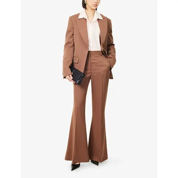 Stella McCartney Mid-rise Bootcut Wool Trousers