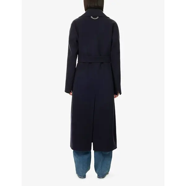 Stella McCartney Wrap Long Brushed Wool Coat