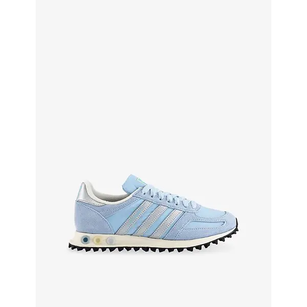 Adidas La Trainer Og Woven And Suede Trainers - Clear Sky Silver Met
