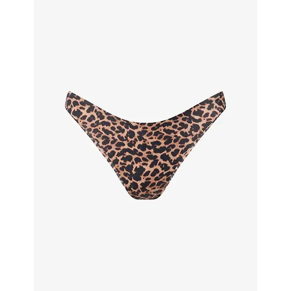 AWAY THAT DAY Fiji Leopard-print Bikini Bottoms - Leopard Print