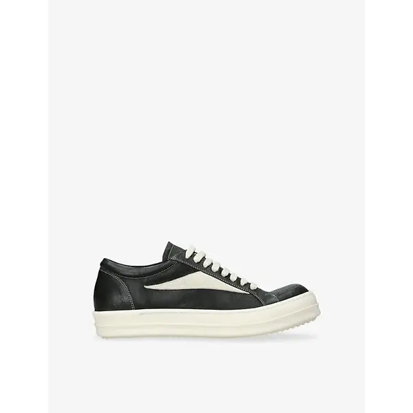 Rick Owens Vintage Low Leather Trainers - Blk/white