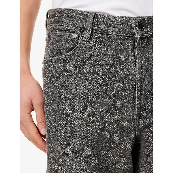 DAILY PAPER Snake-print Wide-leg Jeans