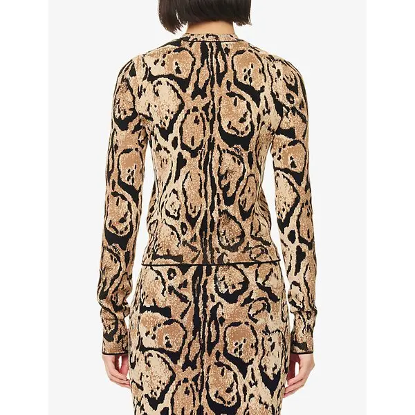 Stella McCartney Cloud Leopard-print Knitted Top