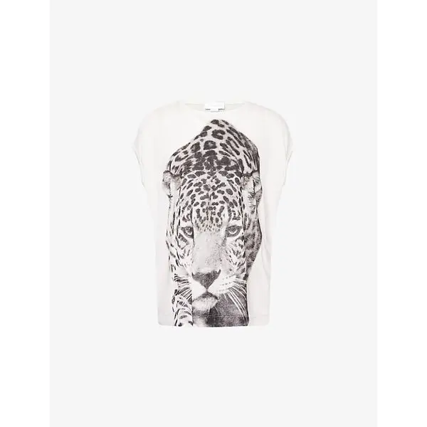Stella McCartney Cloud Leopard Woven T-shirt