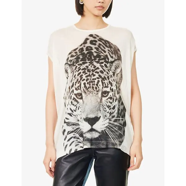 Stella McCartney Cloud Leopard Woven T-shirt