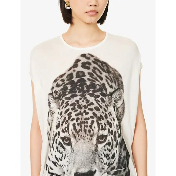 Stella McCartney Cloud Leopard Woven T-shirt
