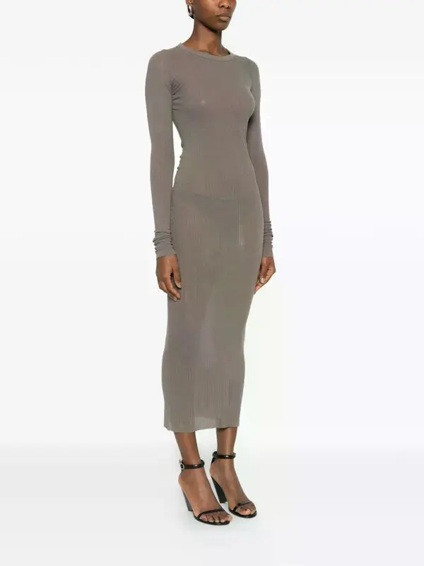 Rick Owens Fitted Ribbed Dress
