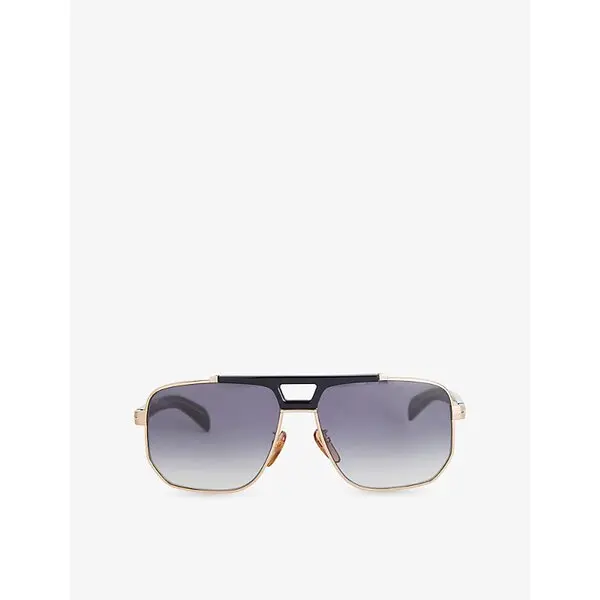 DB EYEWEAR BY DAVID BECKHAM 7157/s Square-frame Sunglasses - Gold Black