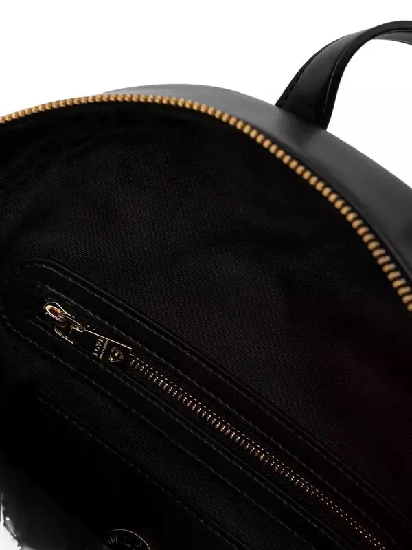 Moschino Quilted Logo-detail Backpack - Black