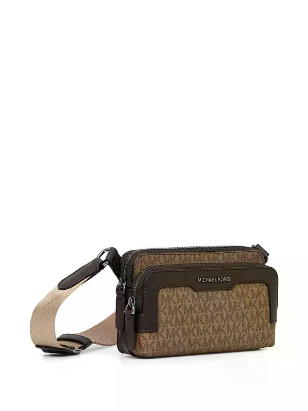 Michael Kors Hudson Signature Messenger Bag - Brown