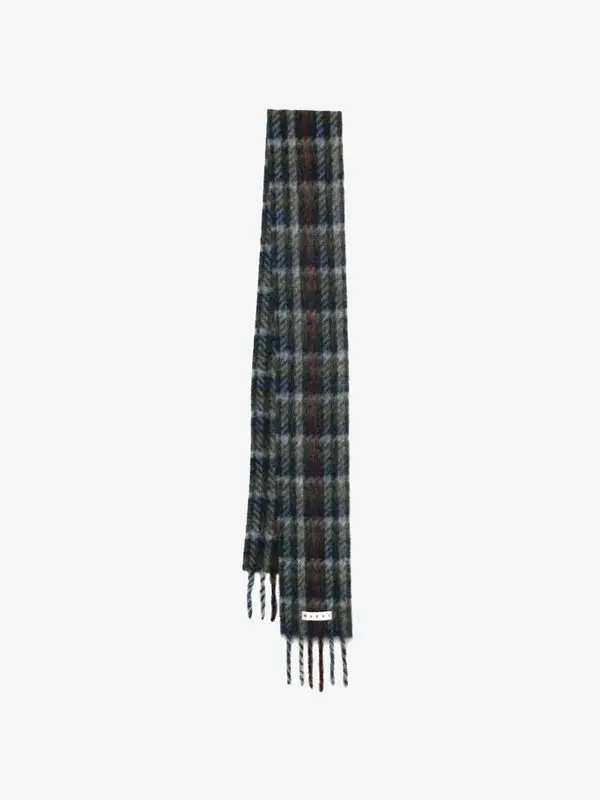 Marni Double Check Scarf - Irisblue