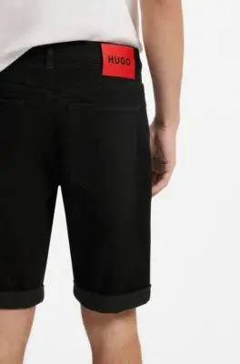 Hugo Tapered-fit Stretch Denim Shorts