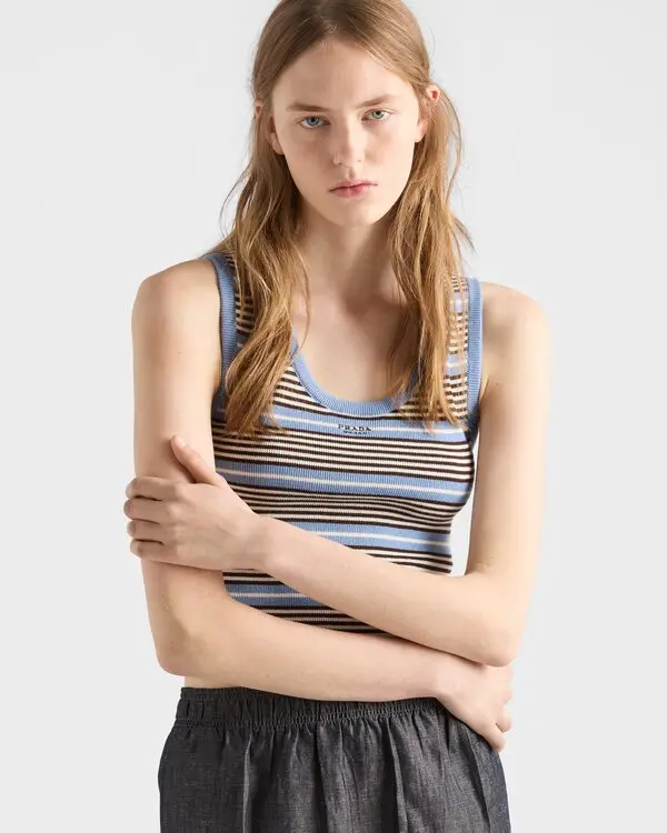 Prada Cotton Knit Tank Top