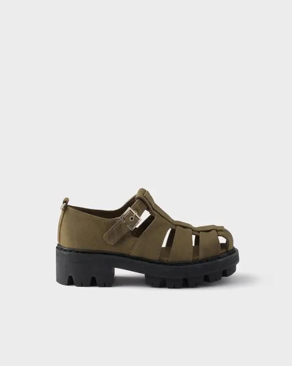 Prada Canvas Fisherman Sandals