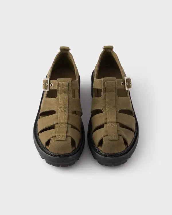 Prada Canvas Fisherman Sandals