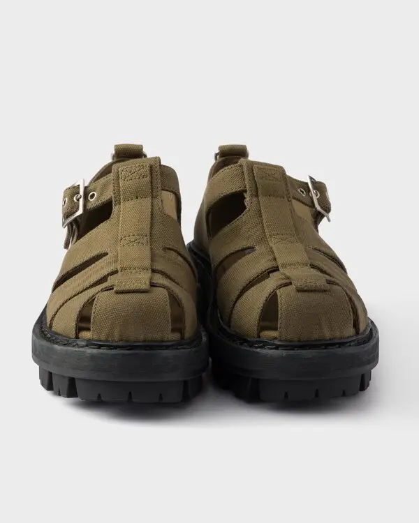 Prada Canvas Fisherman Sandals