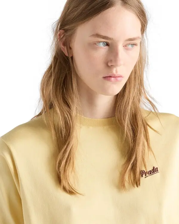 Prada Silk Crew-neck Sweater - Yellow