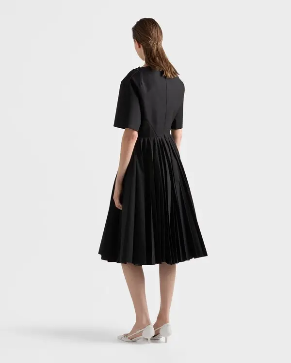 Prada Gabardine Fit And Flare Dress