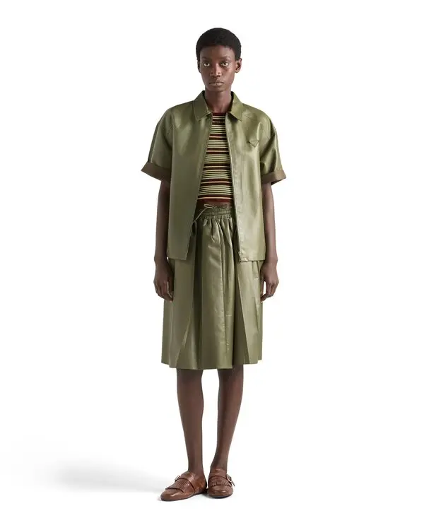Prada Short-sleeved Striped Sweater - Red