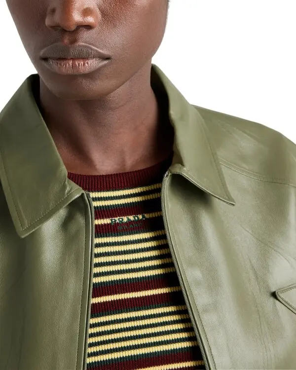 Prada Short-sleeved Striped Sweater - Red