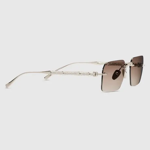 Gucci Frameless Rectangular Sunglasses