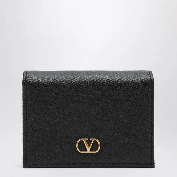Valentino Garavani Signature Leather Vlogo Wallet - Black