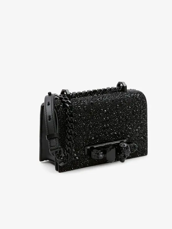 Alexander McQueen Crystal-embellished Mini Jewelled Satchel - Black